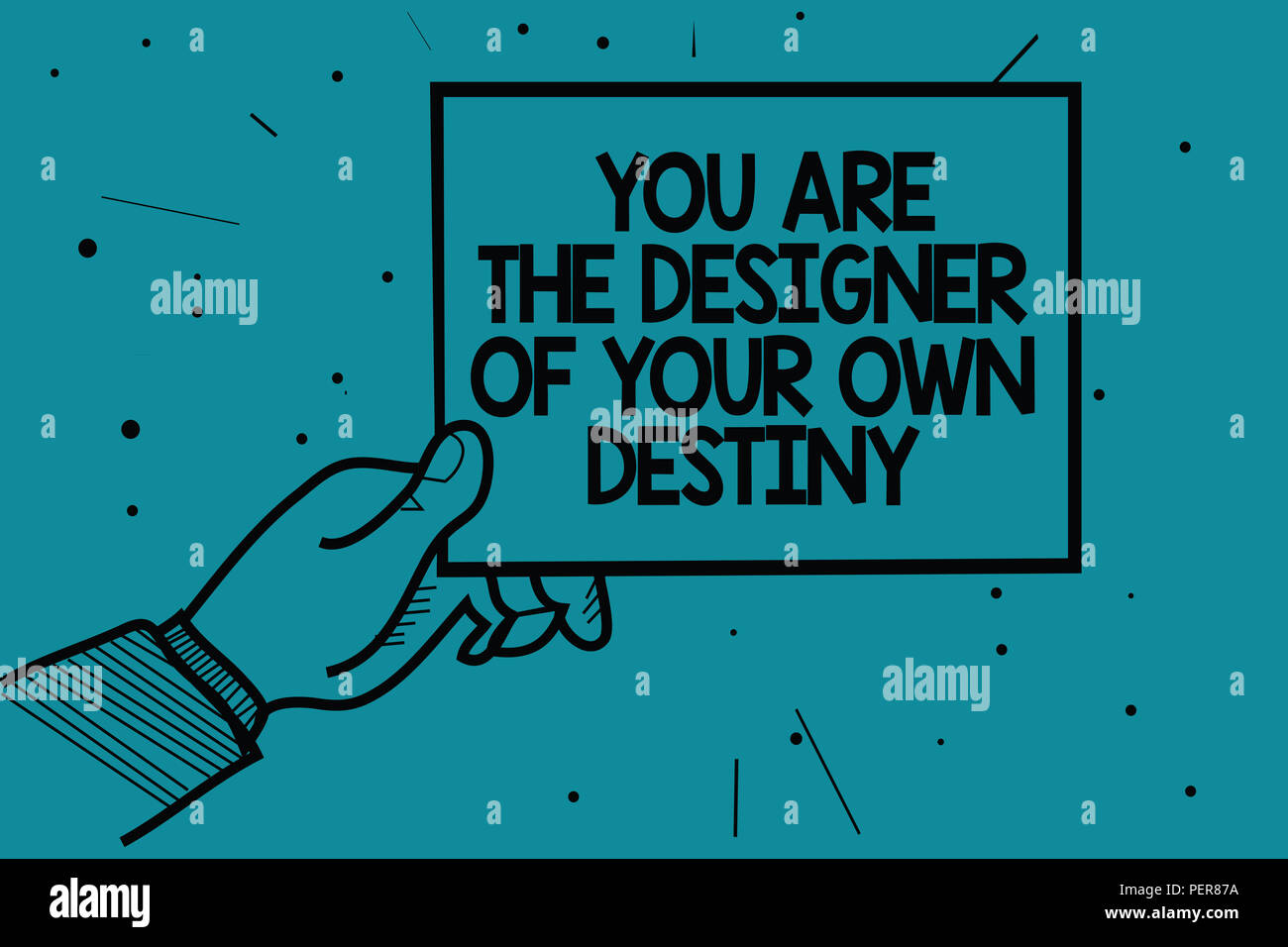 Writing note showing You Are The Designer Of Your Own Destiny. Business ...