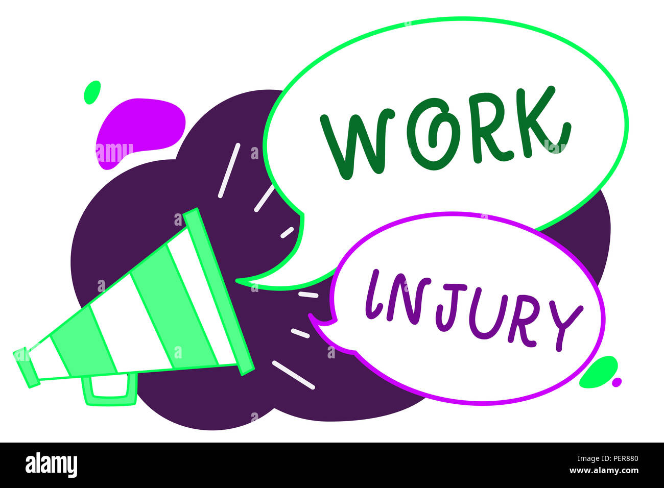 Conceptual hand writing showing Work Injury. Business photo text ...