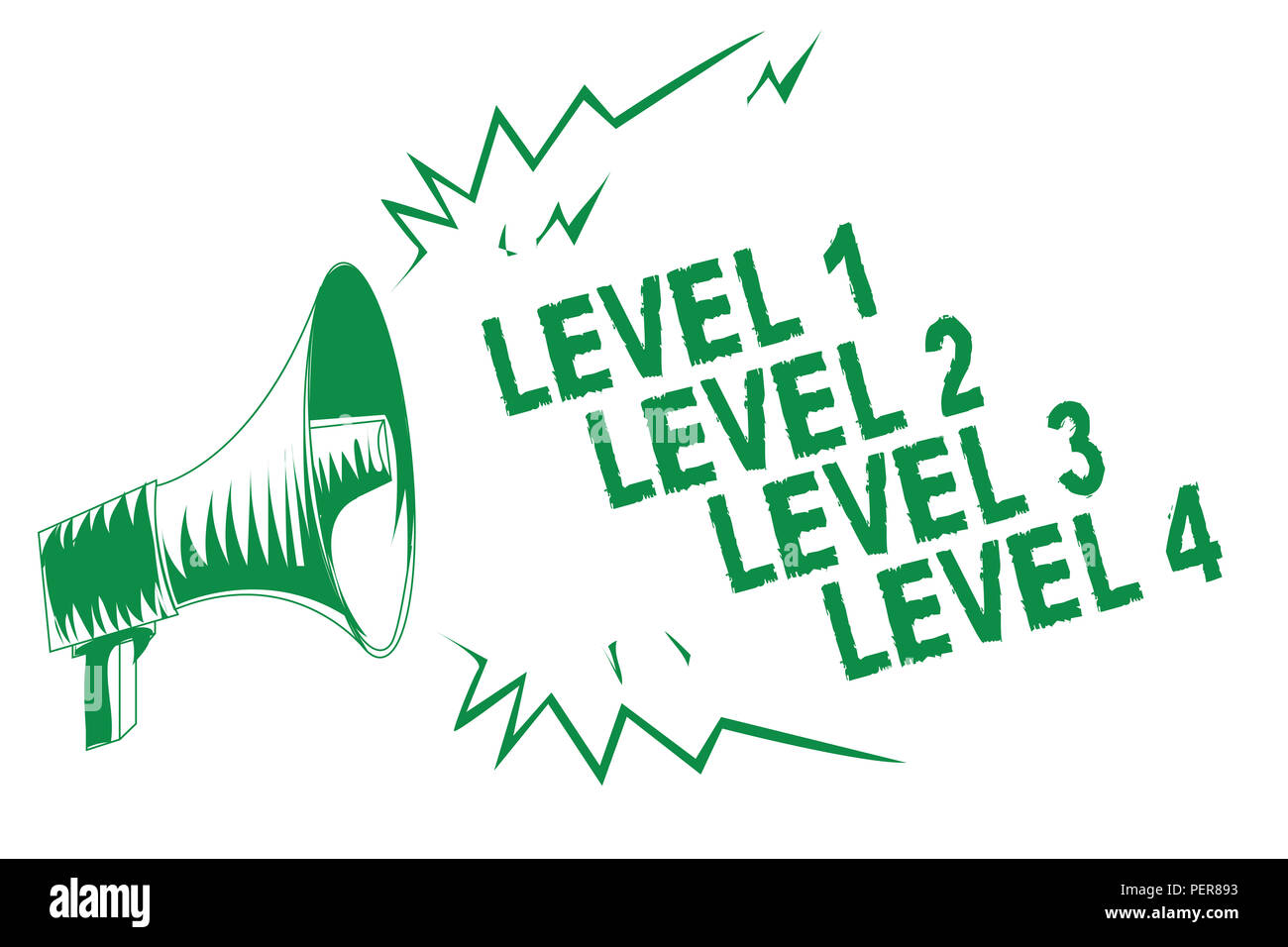 Handwriting text writing Level 1 Level 2 Level 3 Level 4. Concept ...