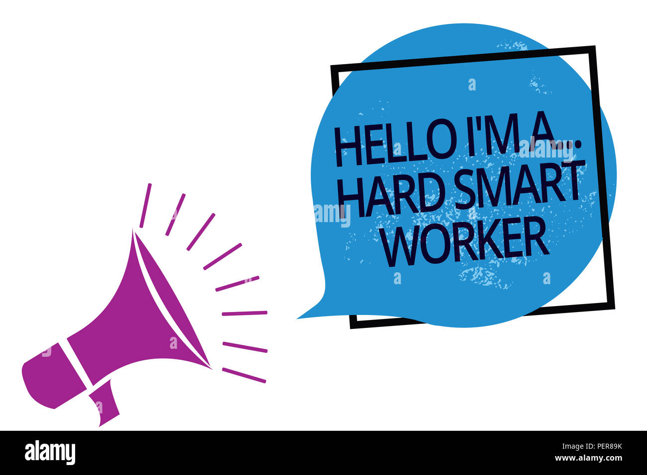Text sign showing Hello I am A ... Hard Smart Worker. Conceptual photo ...