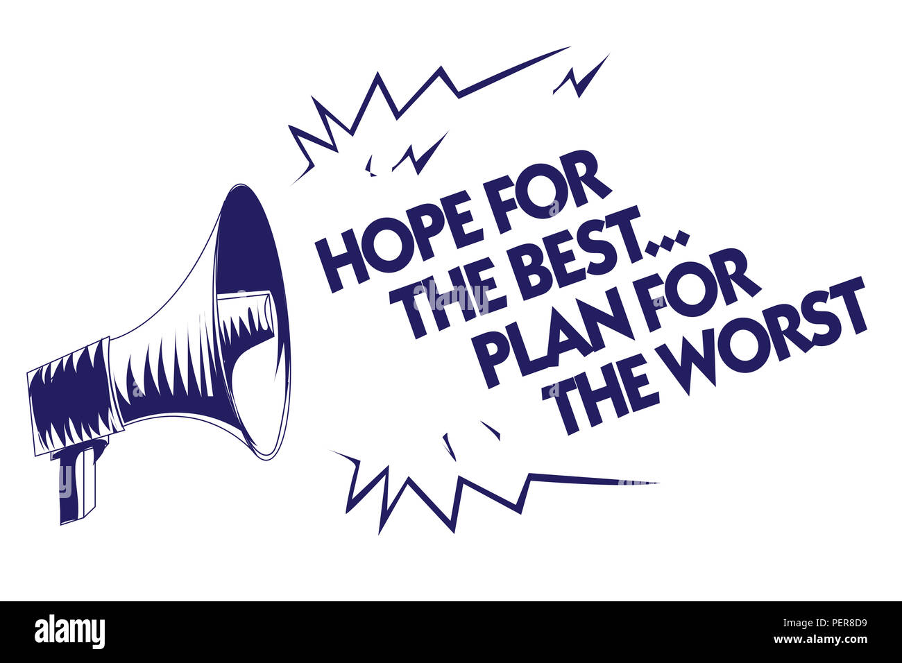 Writing note showing Hope For The Best... Plan For The Worst. Business ...