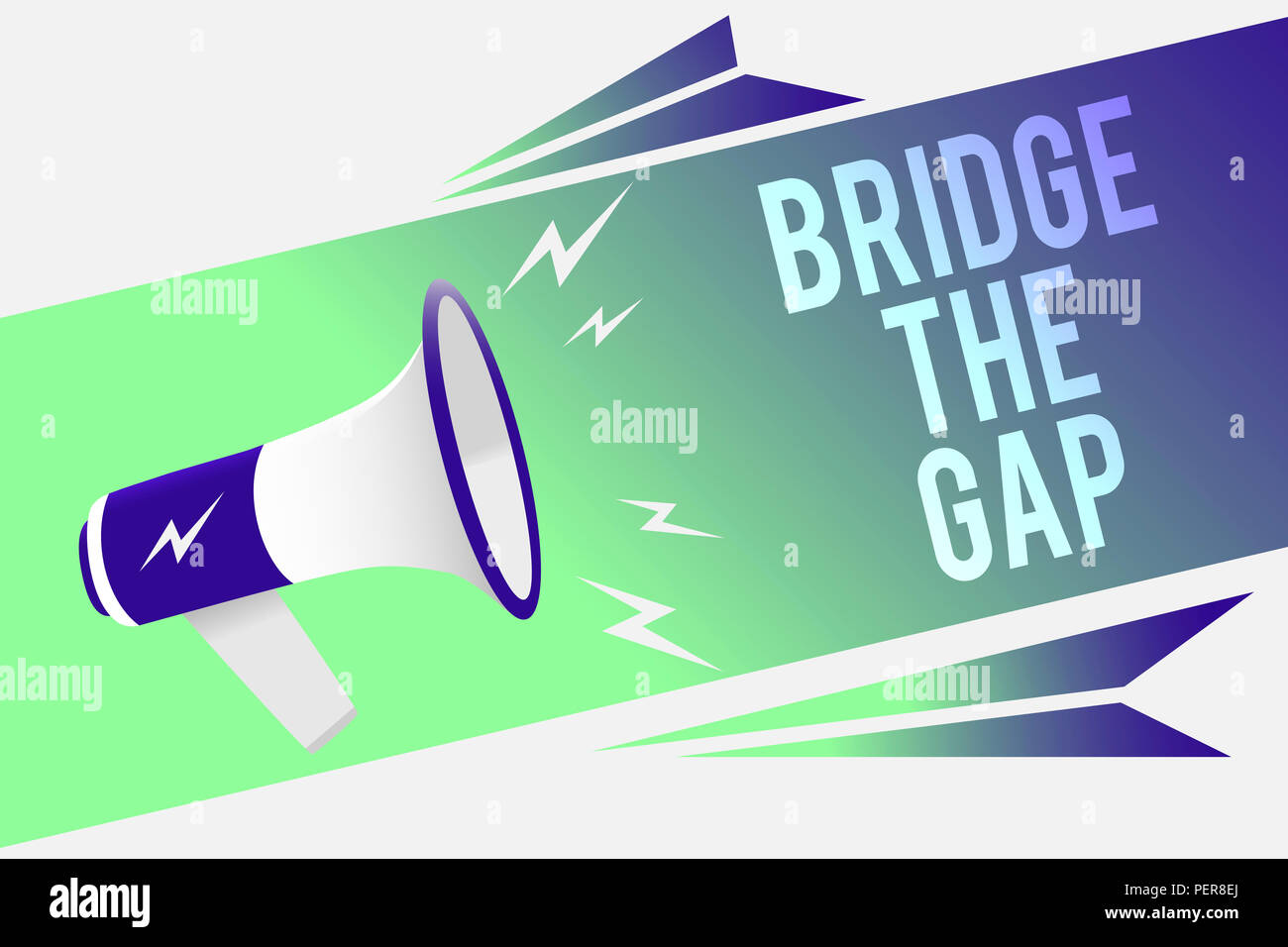 Word writing text Bridge The Gap. Business concept for Overcome the ...