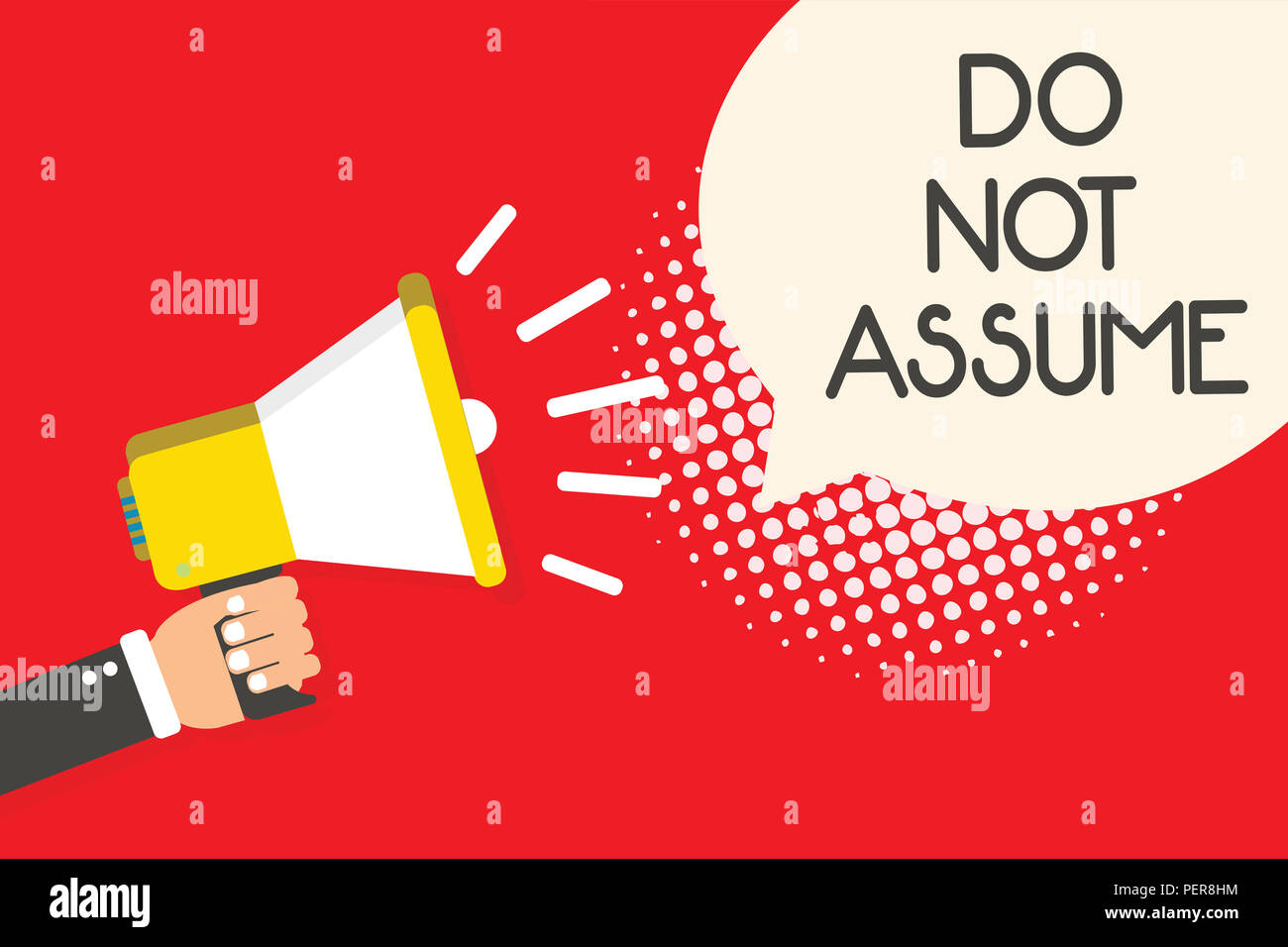 Text sign showing Do Not Assume. Conceptual photo Ask first to avoid ...
