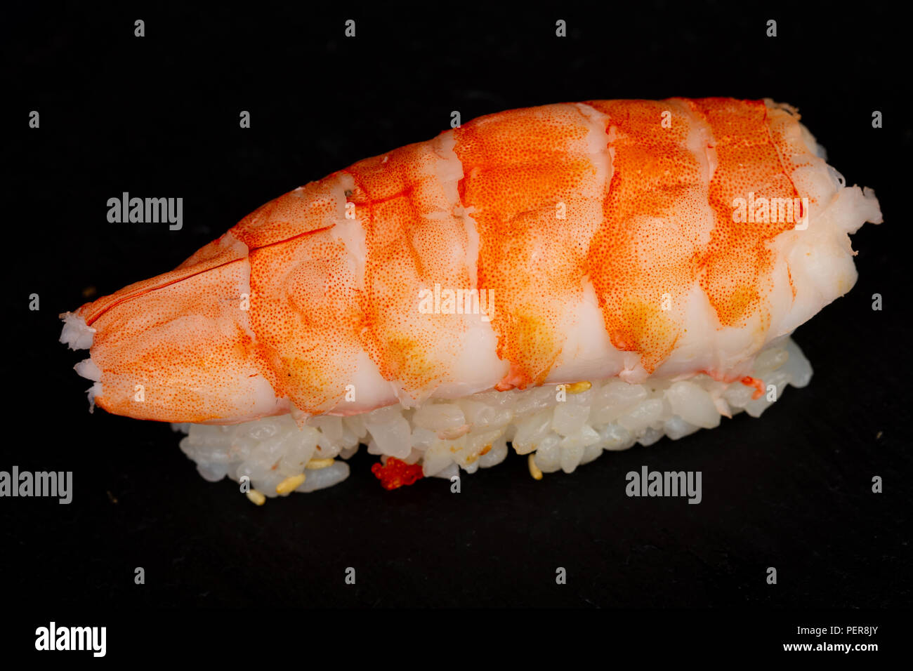 Japanese cold sushi with prawn Stock Photo - Alamy