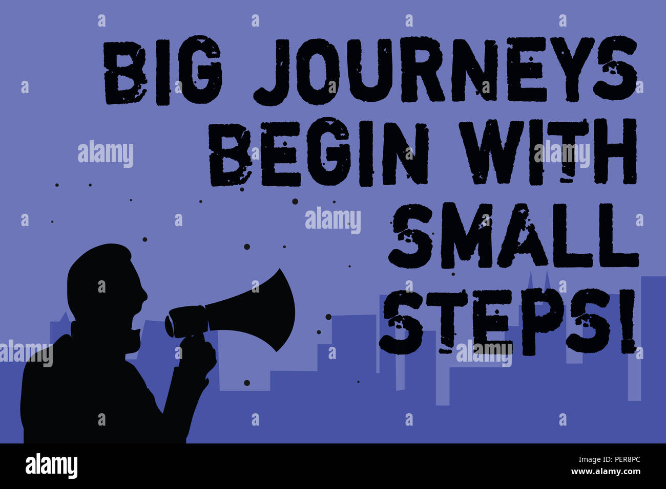 Text sign showing Big Journeys Begin With Small Steps. Conceptual photo ...