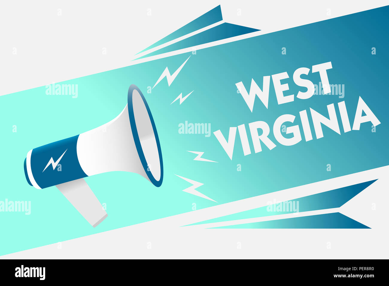 Handwriting text West Virginia. Concept meaning United States of ...