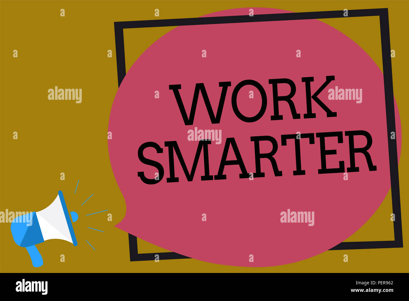 Text sign showing Work Smarter. Conceptual photo Efficiency Be clever ...