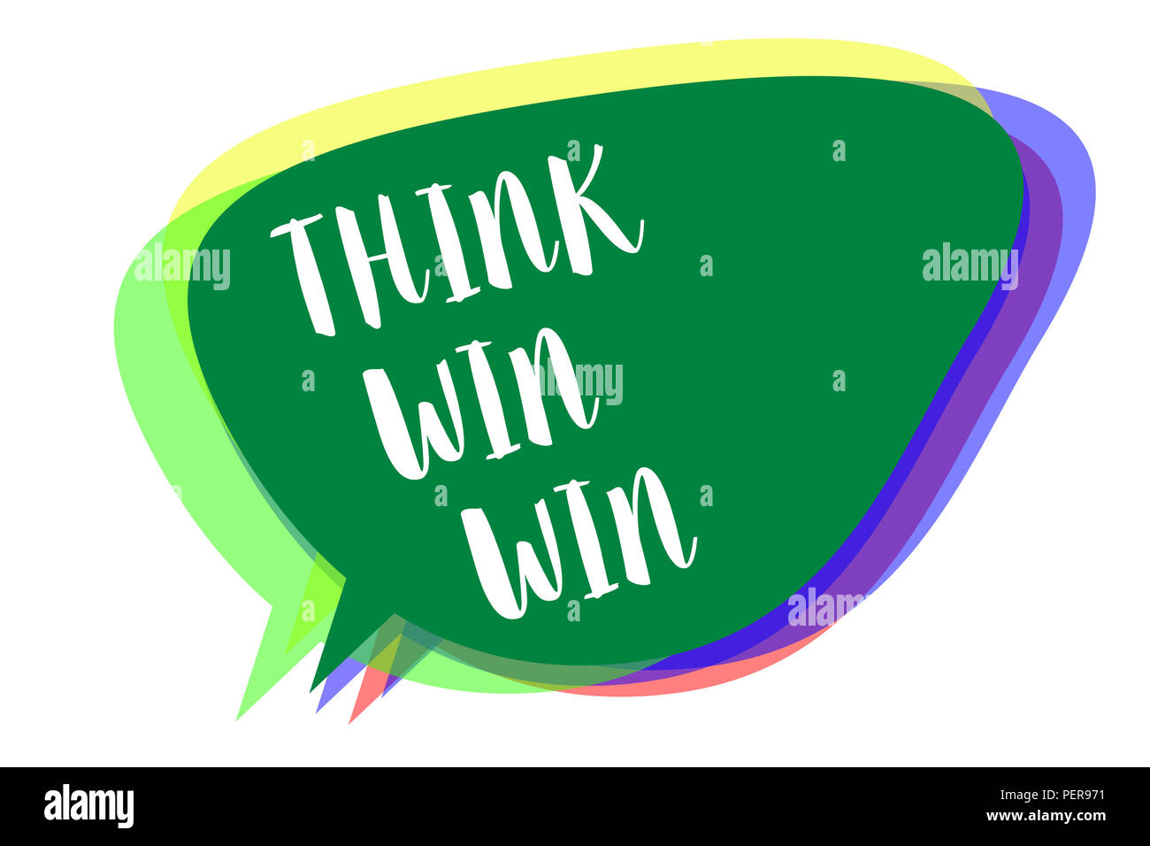 Writing note showing Think Win Win. Business photo showcasing Business ...