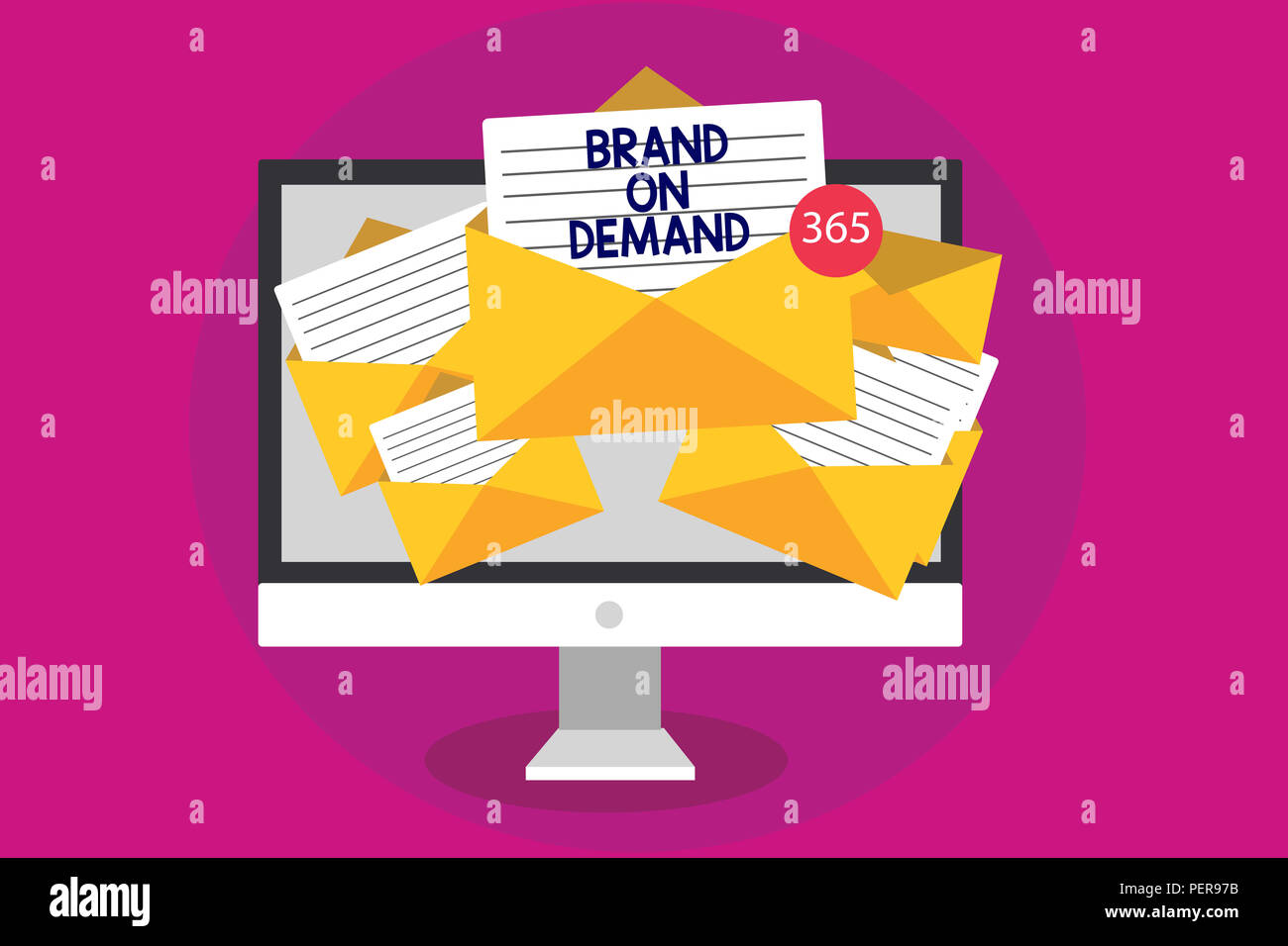 Handwriting text writing Brand On Demand. Concept meaning Intelligence ...