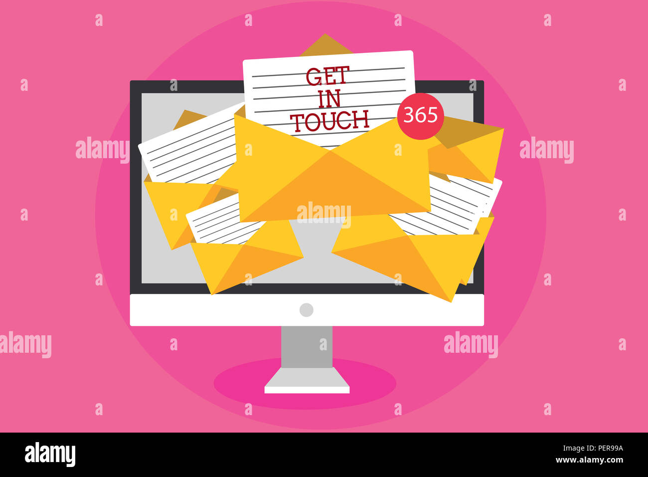 Text sign showing Get In Touch. Conceptual photo Stay in contact ...