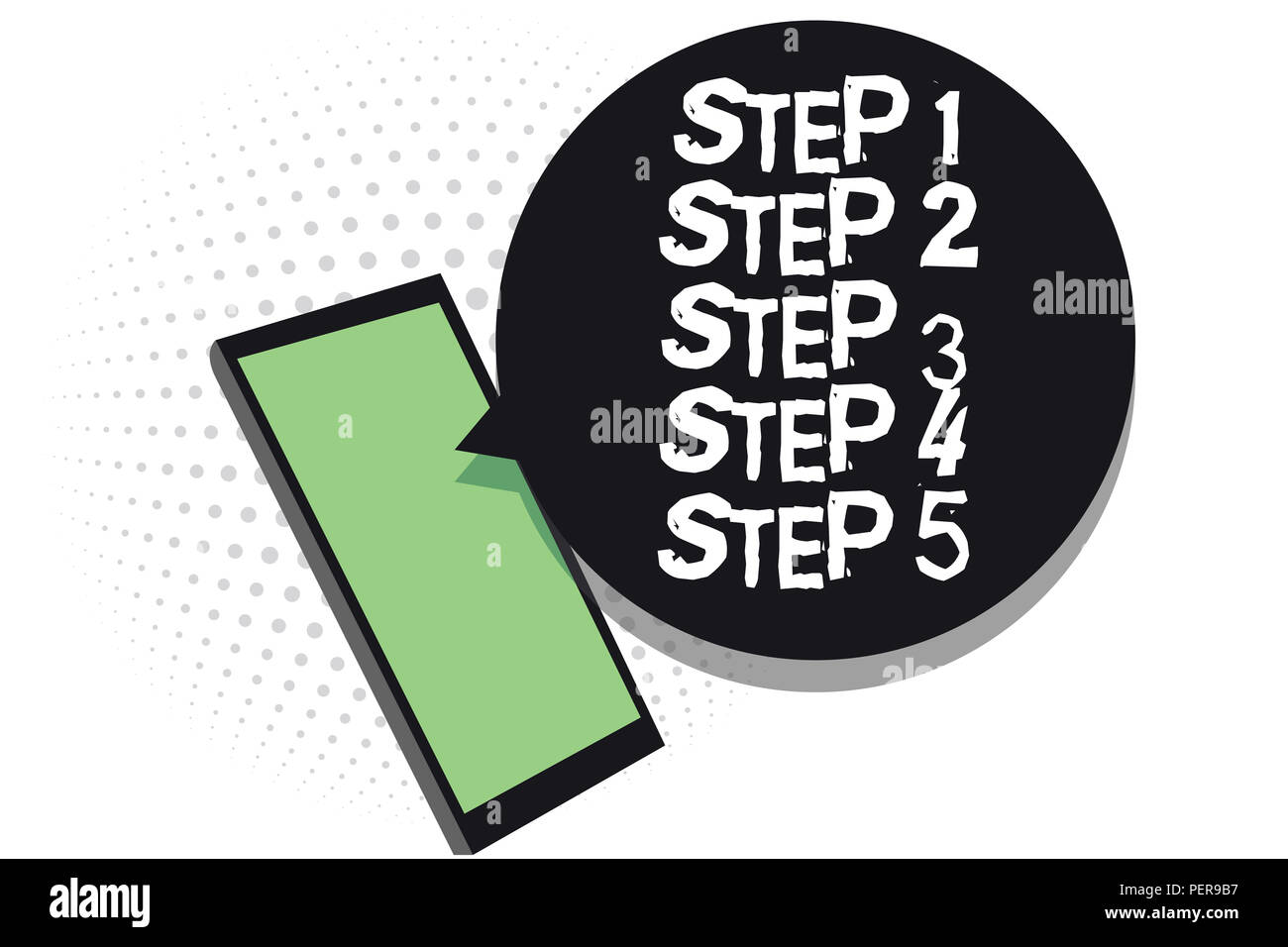 Handwriting text writing Step Concept meaning Steps levels of a process ...