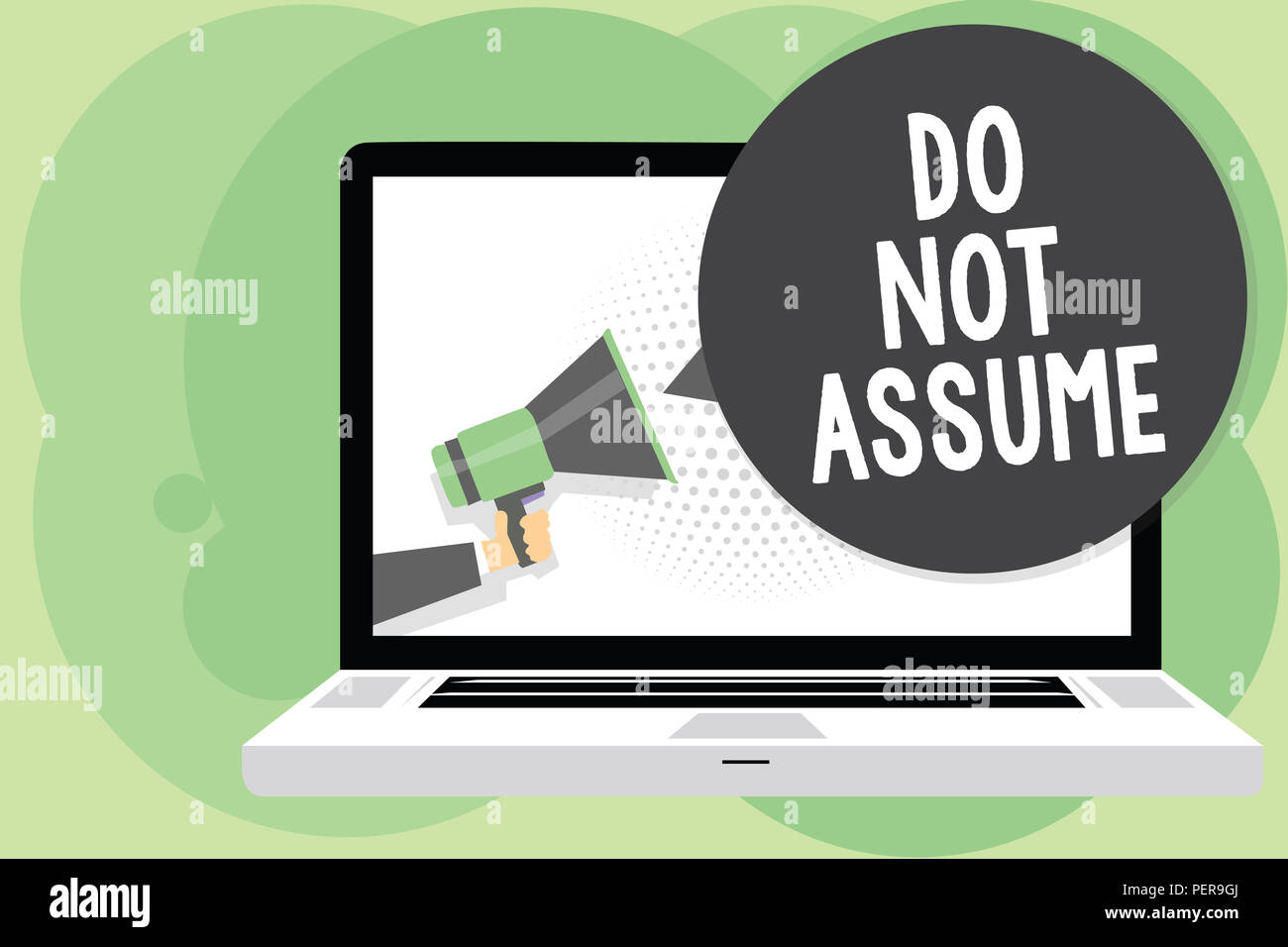 Text sign showing Do Not Assume. Conceptual photo Ask first to avoid ...