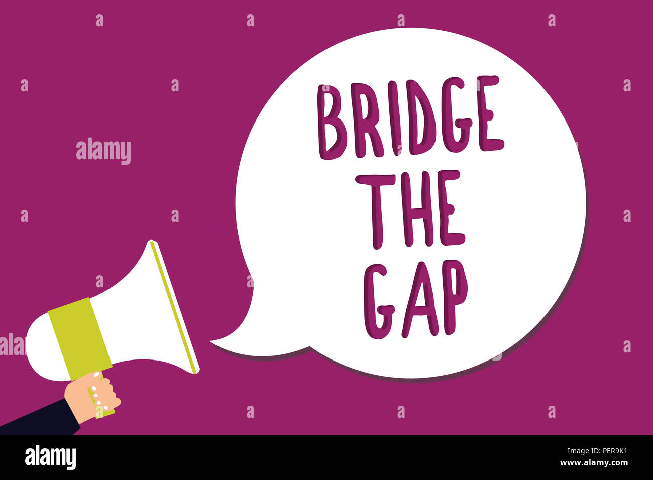 Word writing text Bridge The Gap. Business concept for Overcome the ...