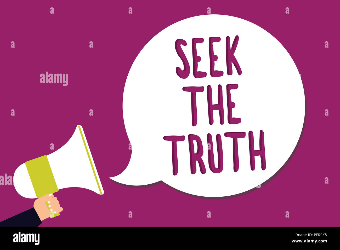 Word writing text Seek The Truth. Business concept for Looking for the ...