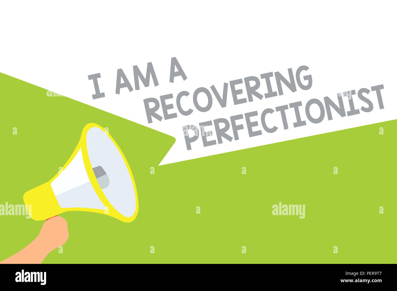 Text sign showing I Am A Recovering Perfectionist. Conceptual photo ...