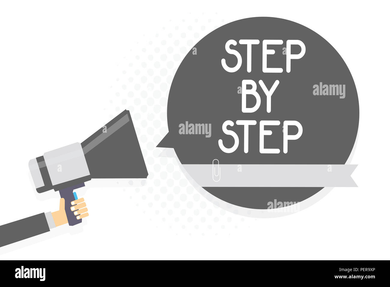 Word writing text Step By Step. Business concept for Slow progress Road ...