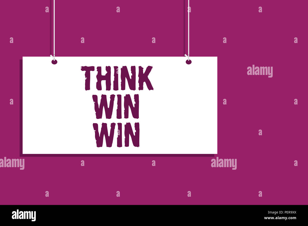 Handwriting text writing Think Win Win. Concept meaning Business ...