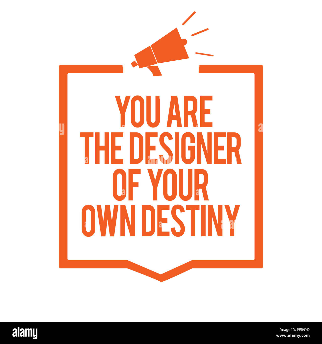 Writing note showing You Are The Designer Of Your Own Destiny. Business ...