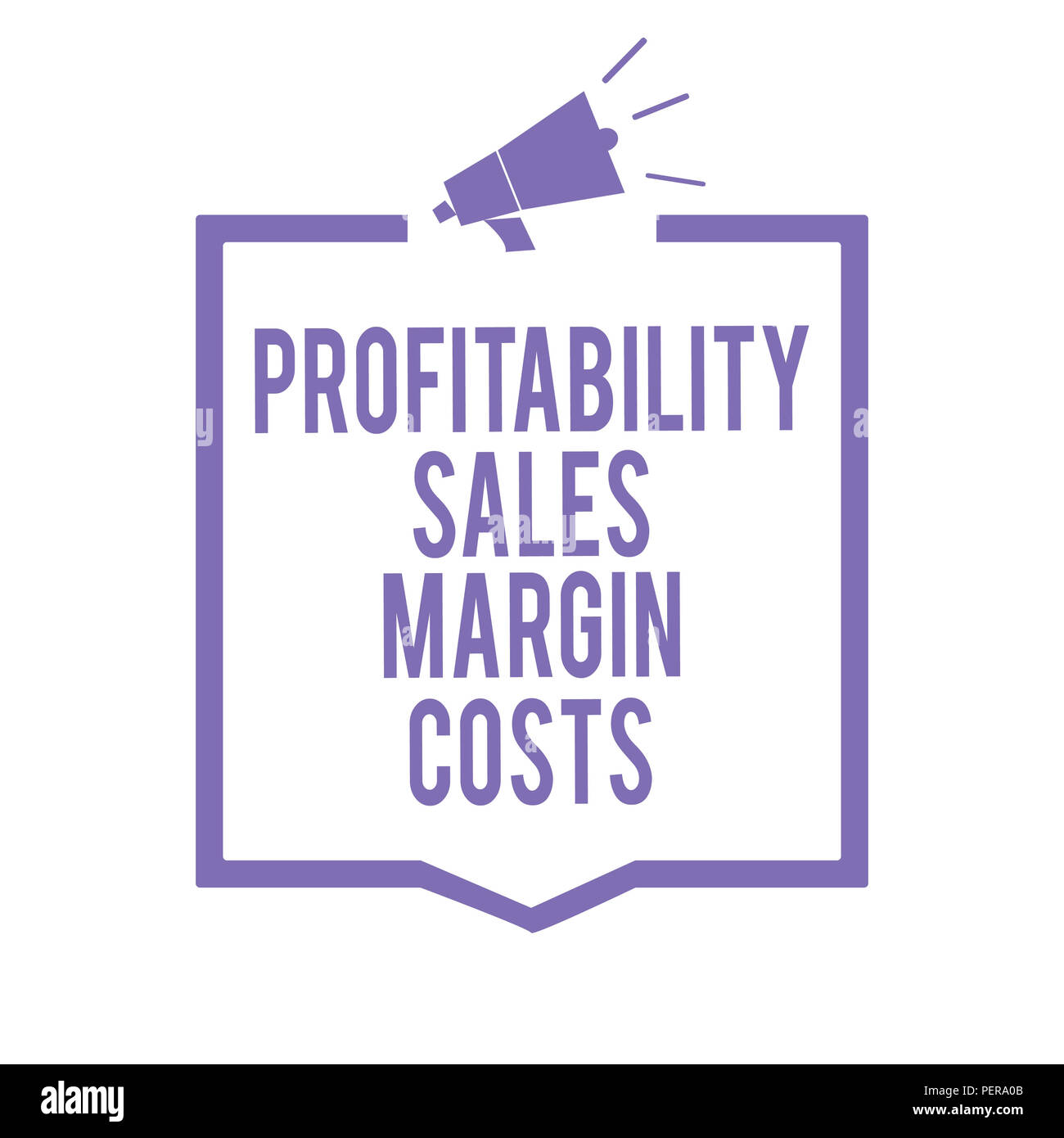 Handwriting text writing Profitability Sales Margin Costs. Concept ...
