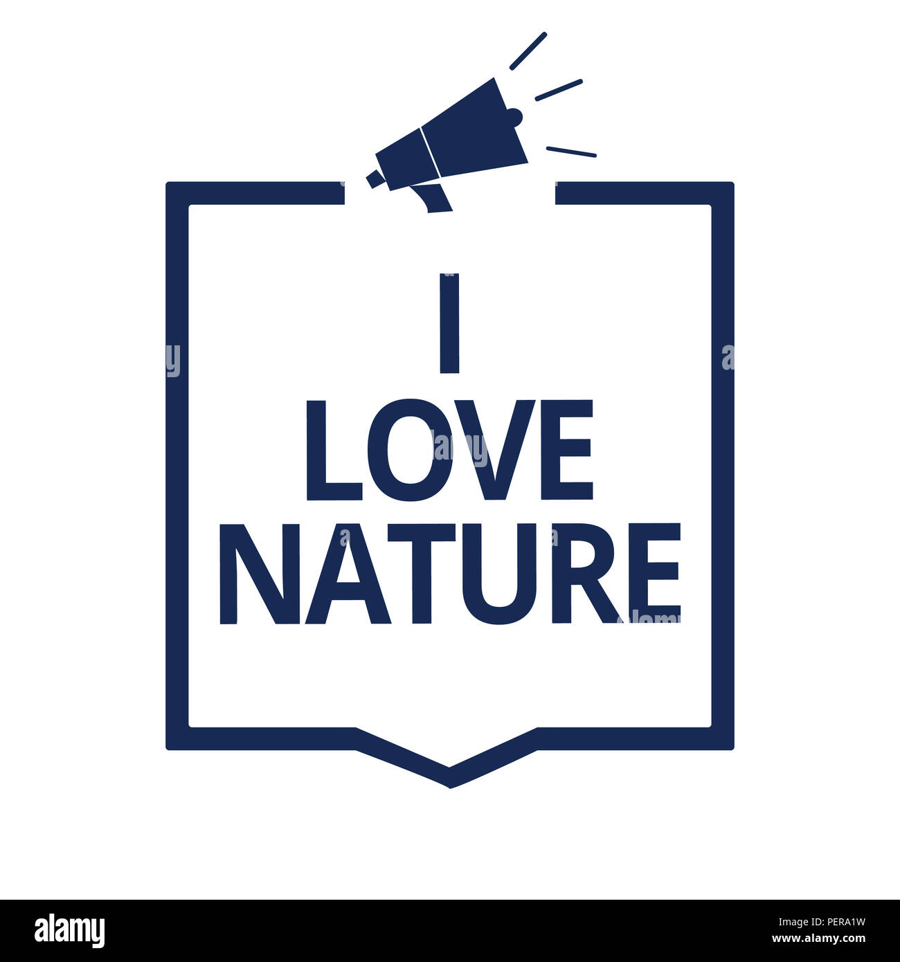 Conceptual hand writing showing I Love Nature. Business photo text ...
