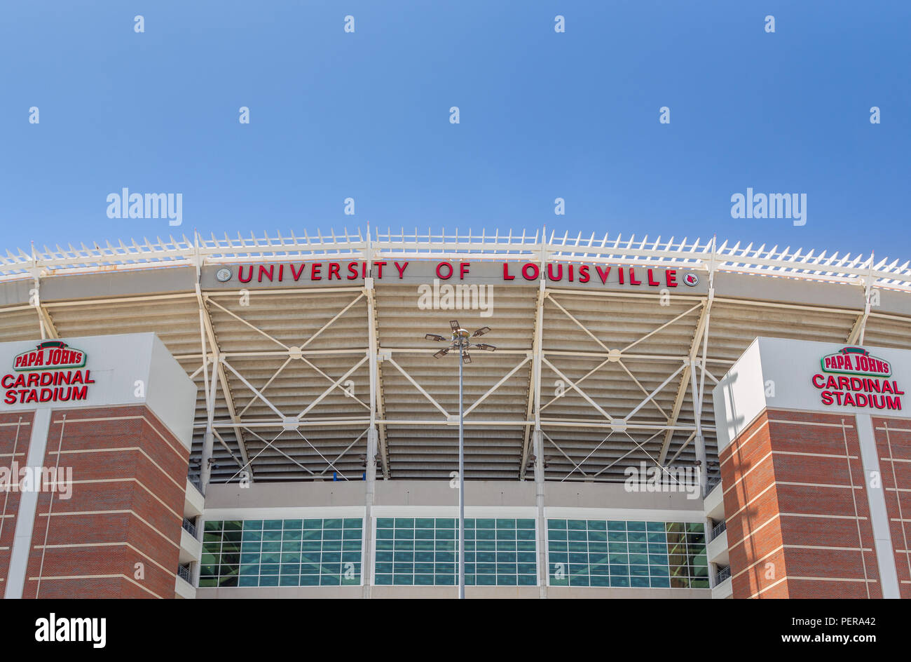 LOUISVILLE, KY/USA JUNE 3, 2018: Cardinal Stadium on the campus of the ...