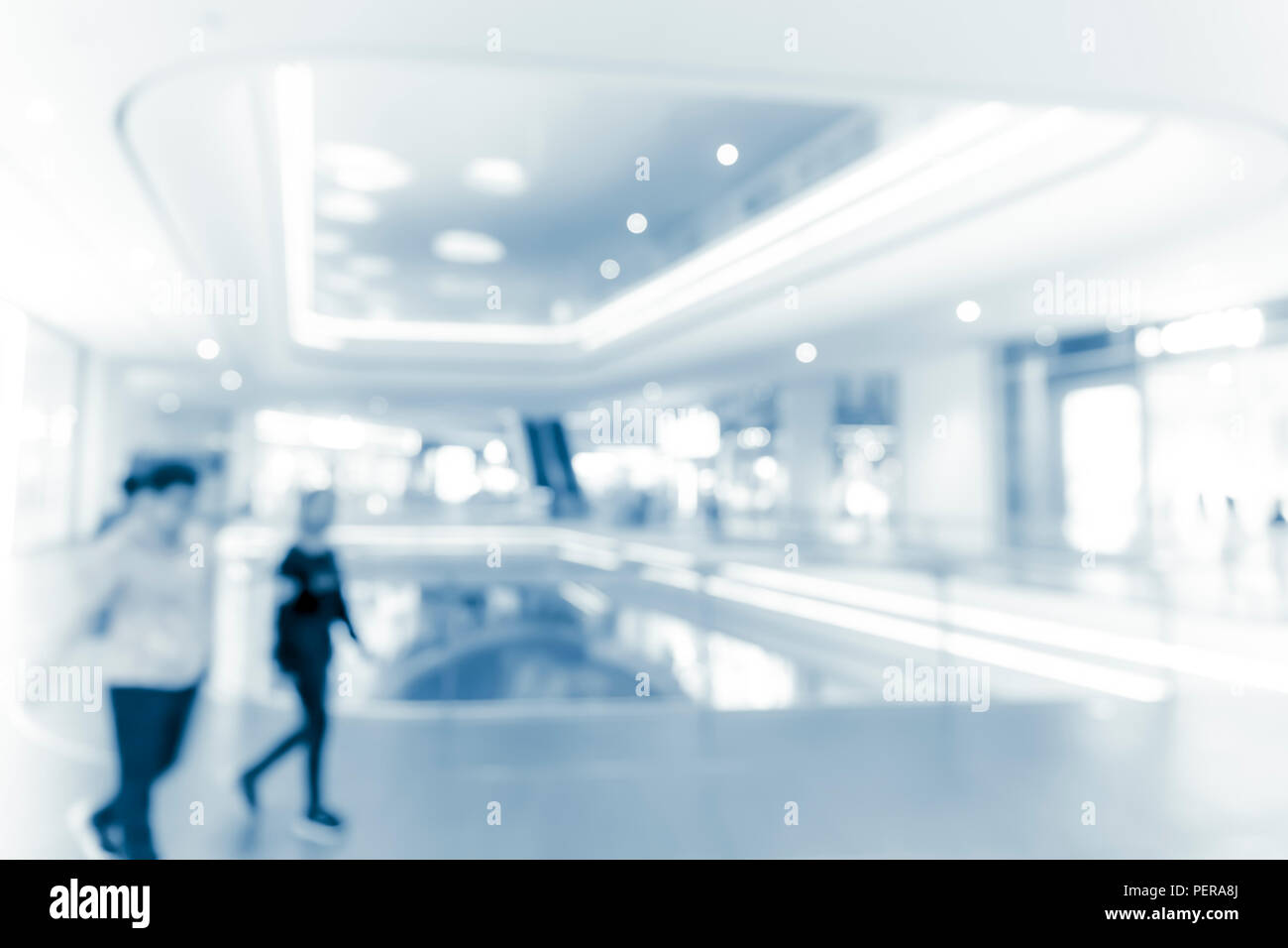 Abstract blur shopping mall interior and retail store for background in ...