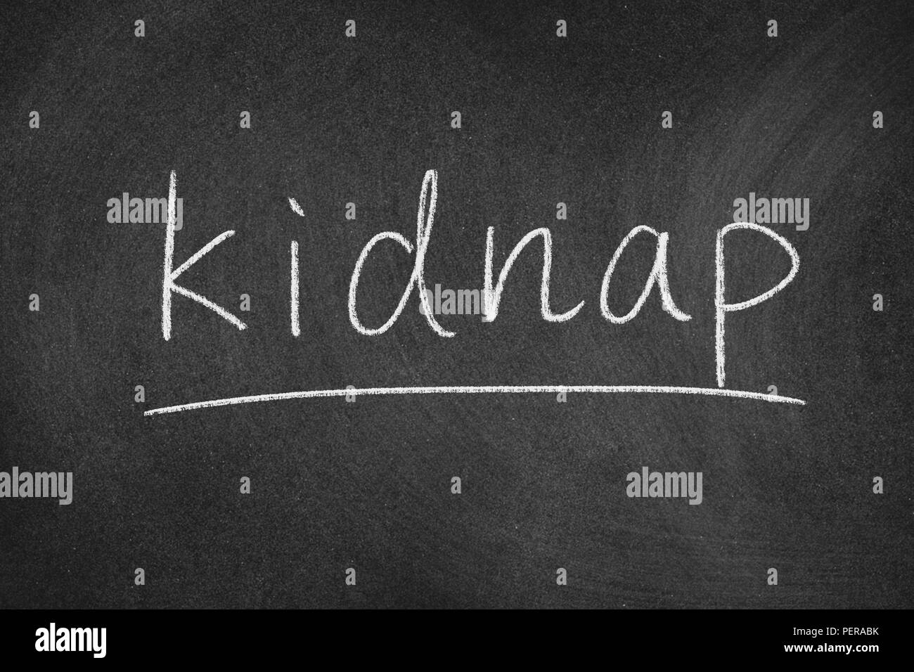 kidnap concept word on a blackboard background Stock Photo - Alamy