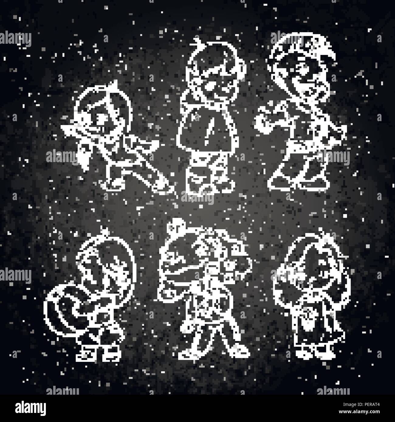 Cutest kids collection. Illustration isolated on white background ...