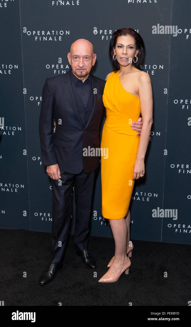 New York, United States. 16th Aug, 2018. Sir Ben Kingsley and Daniela ...