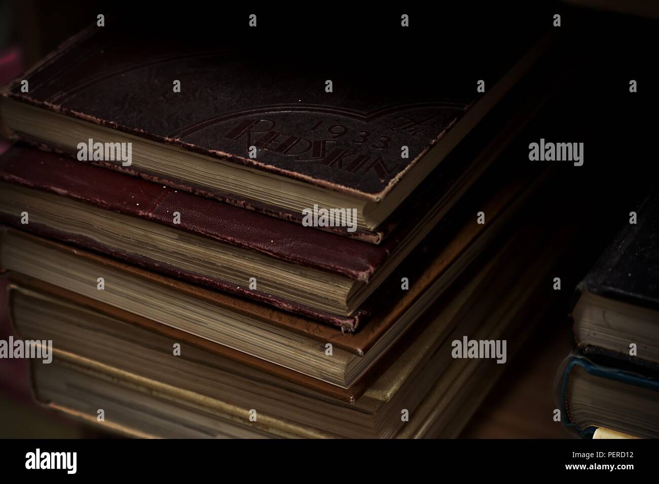 Old Book Stacks Stock Photo - Alamy