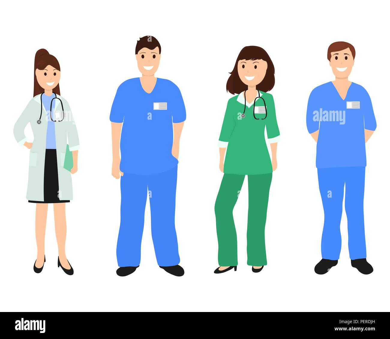 Group of doctors standing Stock Vector Images - Alamy