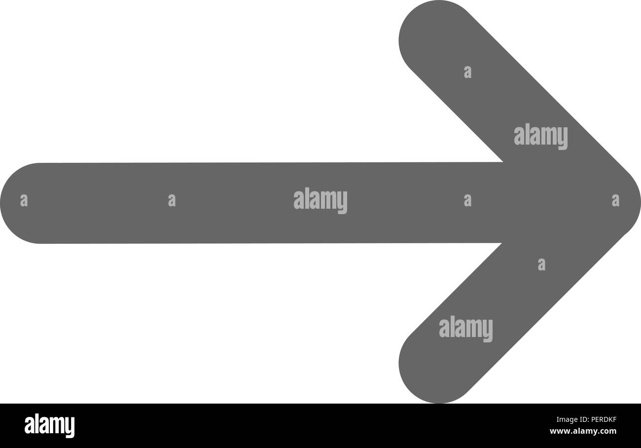 Pointer, arrow in modern flat style. Arrow vector button isolated on ...