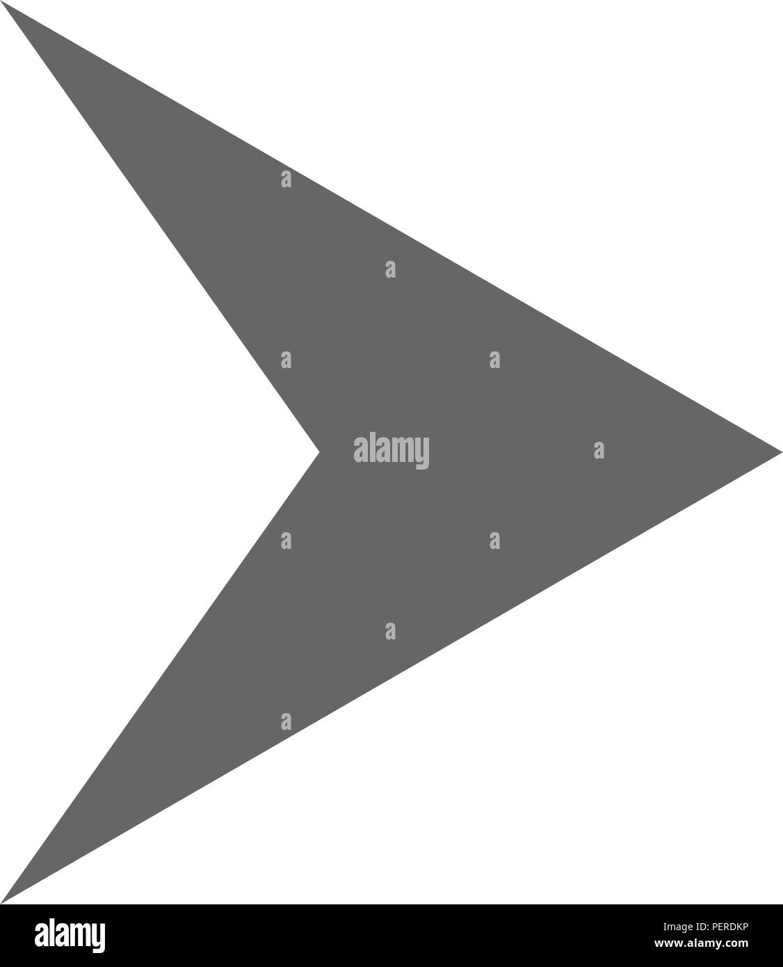 Pointer, arrow in modern flat style. Arrow vector button isolated on ...