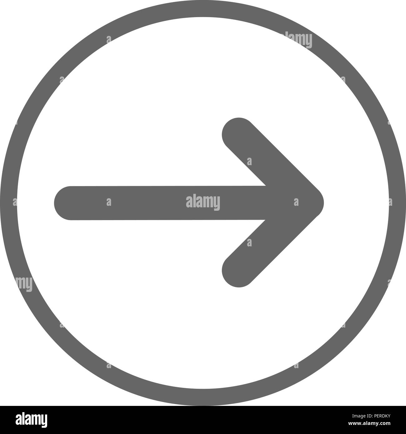 Pointer, arrow in modern flat style. Arrow vector button isolated on white background. Symbol ...