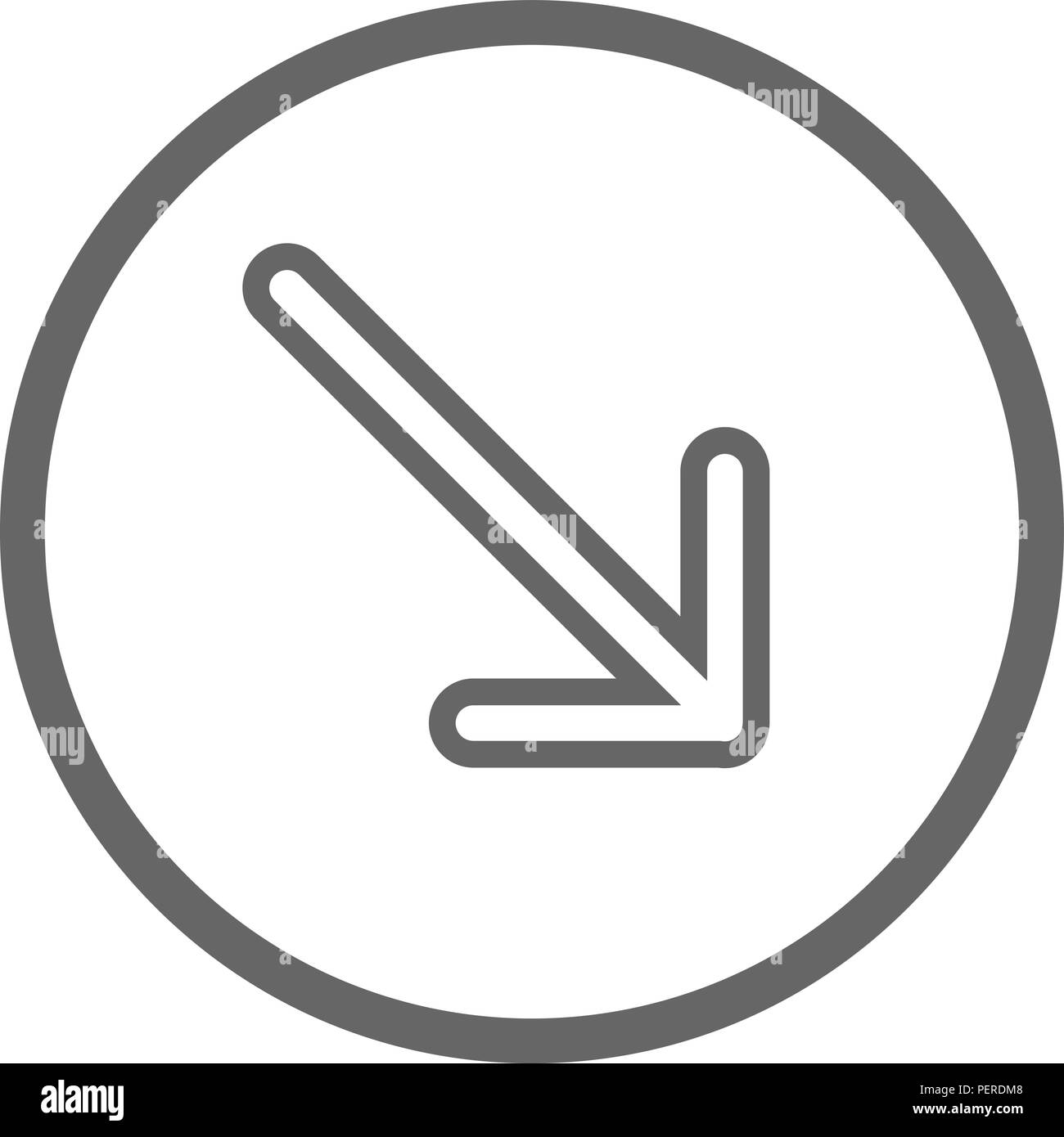 Pointer, arrow in modern flat style. Arrow vector button isolated on white background. Symbol ...