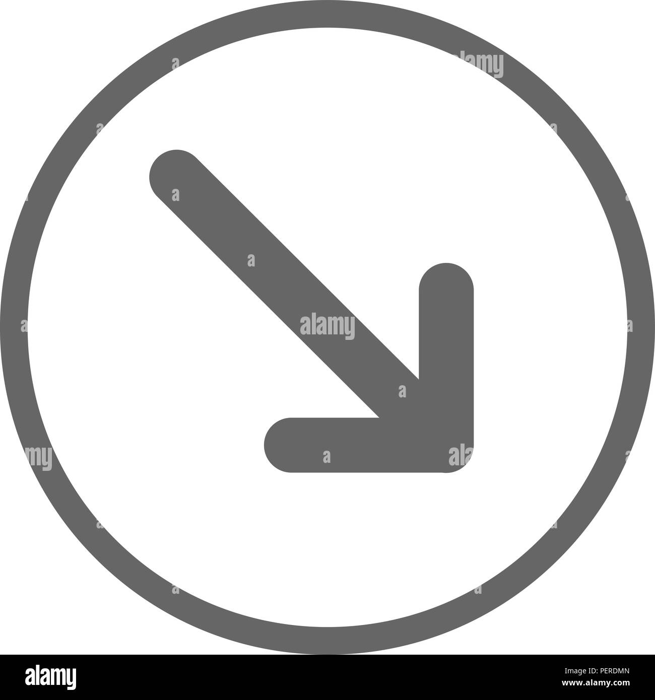 Pointer, arrow in modern flat style. Arrow vector button isolated on ...