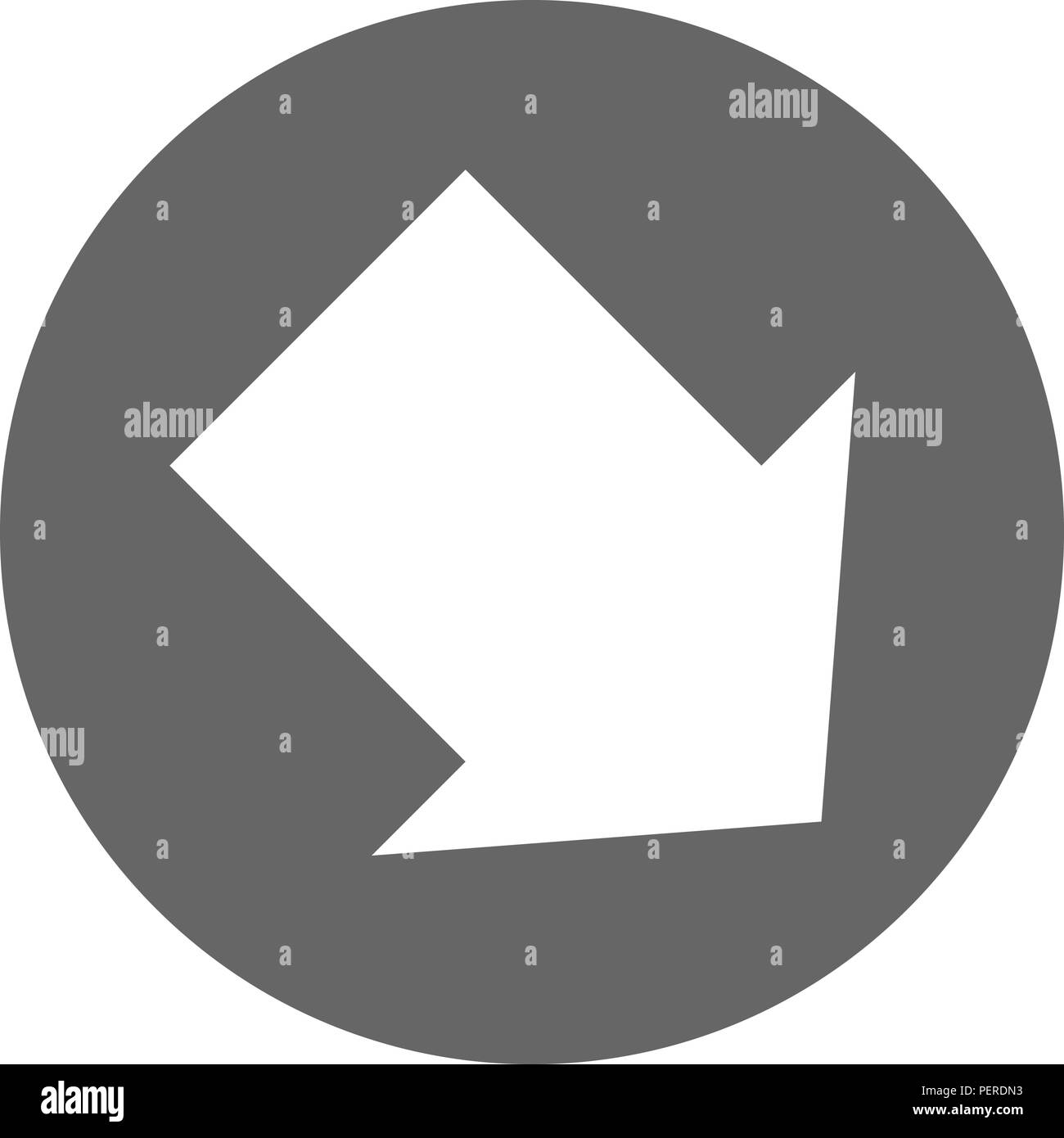 Pointer, arrow in modern flat style. Arrow vector button isolated on white background. Symbol ...