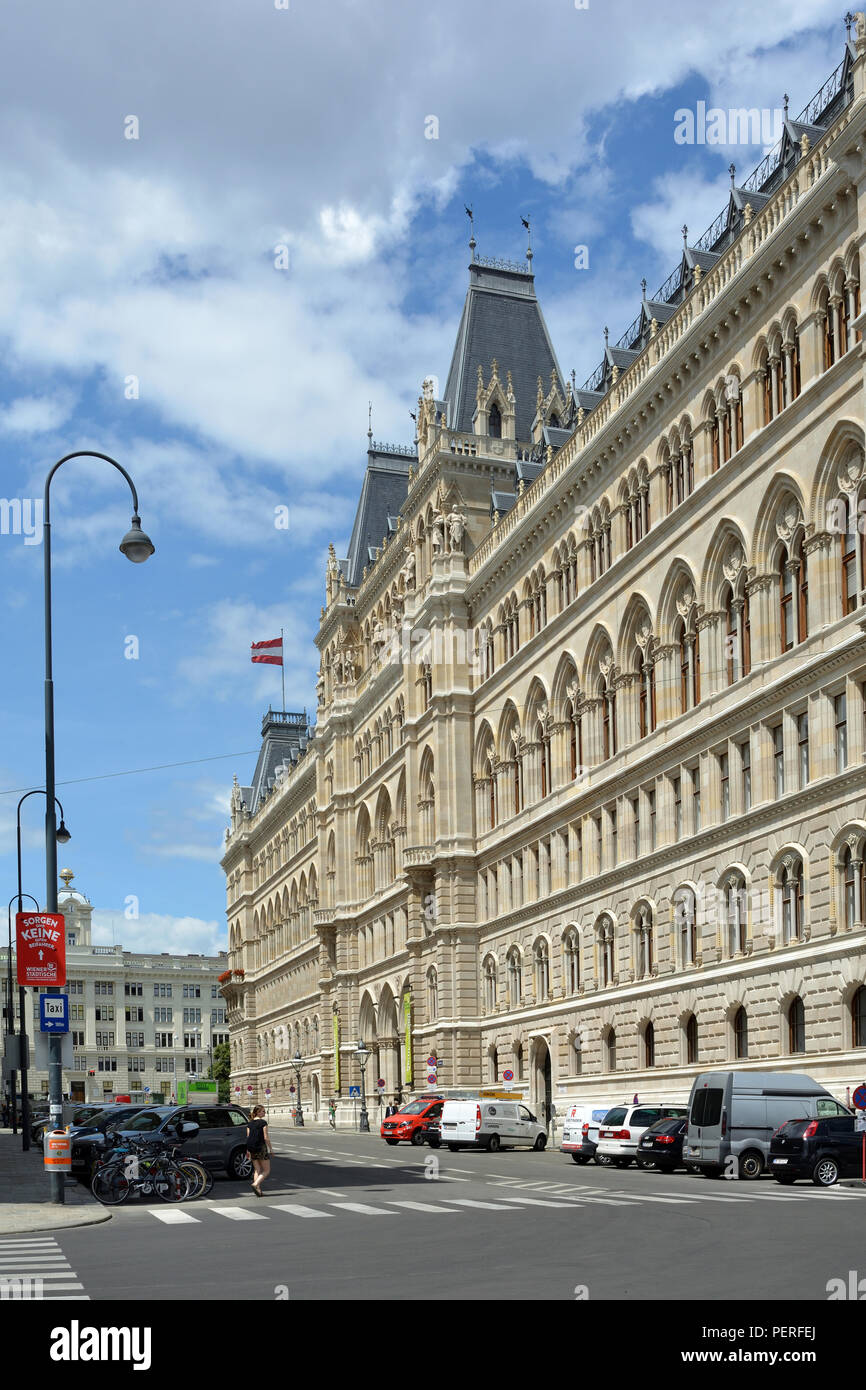 Town hall of the Austrian capital Vienna built from 1872 to 1883 ...