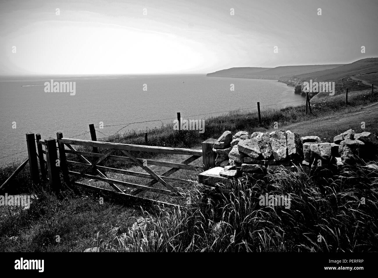 South west coast path west Black and White Stock Photos & Images - Alamy