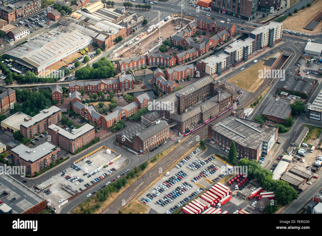 Manchester city centre from air hi-res stock photography and images - Alamy