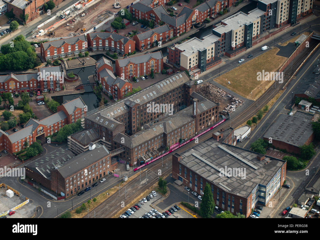 Manchester city centre from air hi-res stock photography and images - Alamy