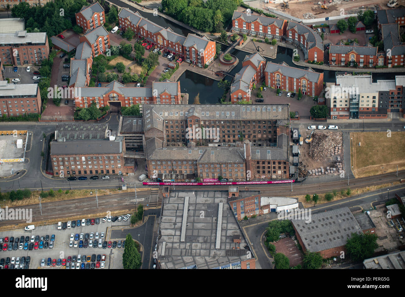 Manchester housing aerial new hi-res stock photography and images - Alamy