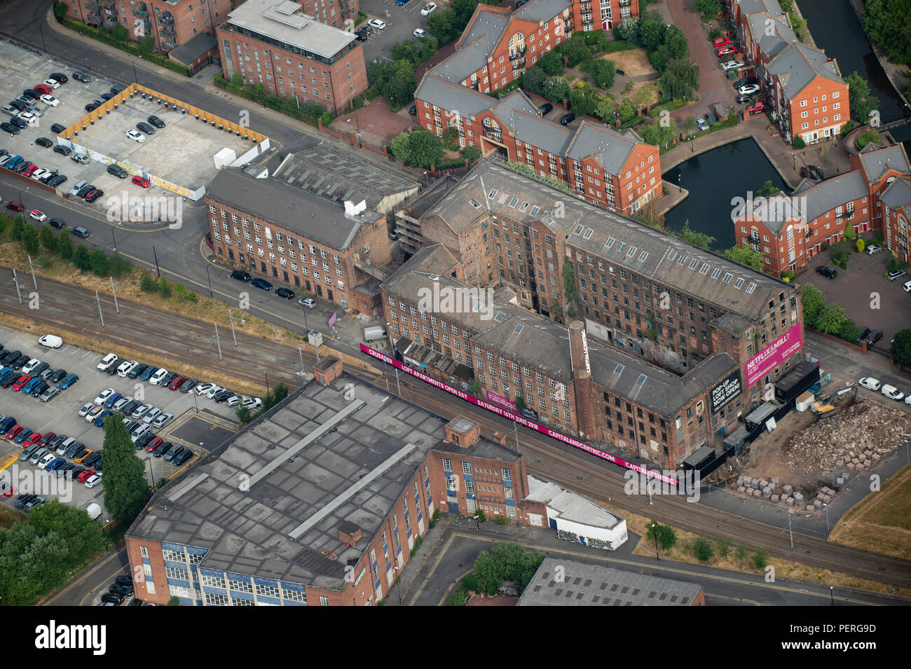 Manchester city centre from air hi-res stock photography and images - Alamy