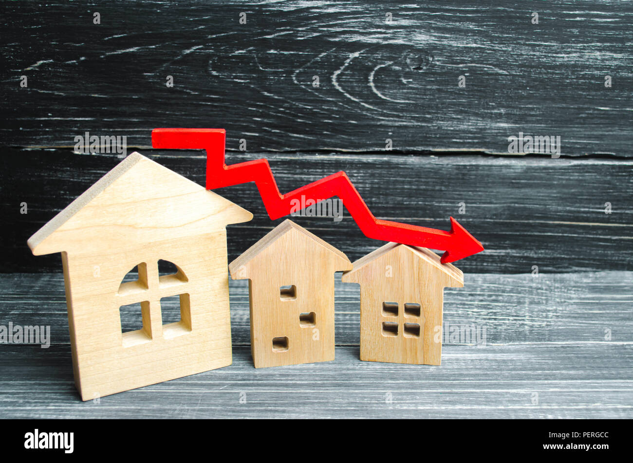 a decline in property prices. population decline. falling interest on ...