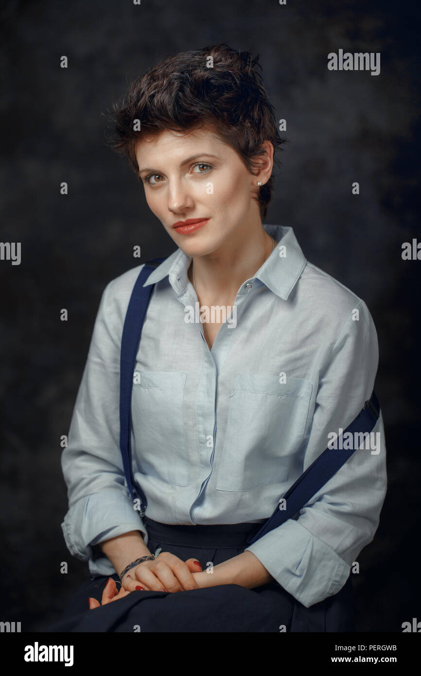 Boyish girl hi-res stock photography and images - Alamy