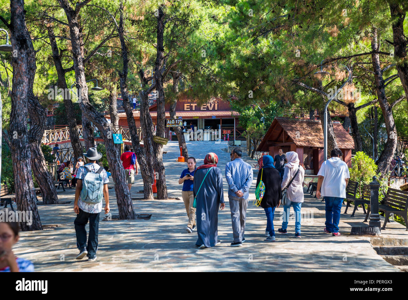 View from Balcova cable car mountain top, Turkish name is Teleferik,in ...