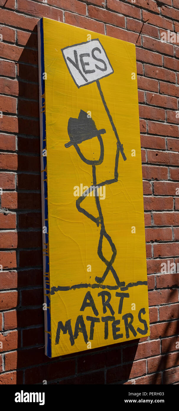 "Art Matters" wall sign Stock Photo - Alamy