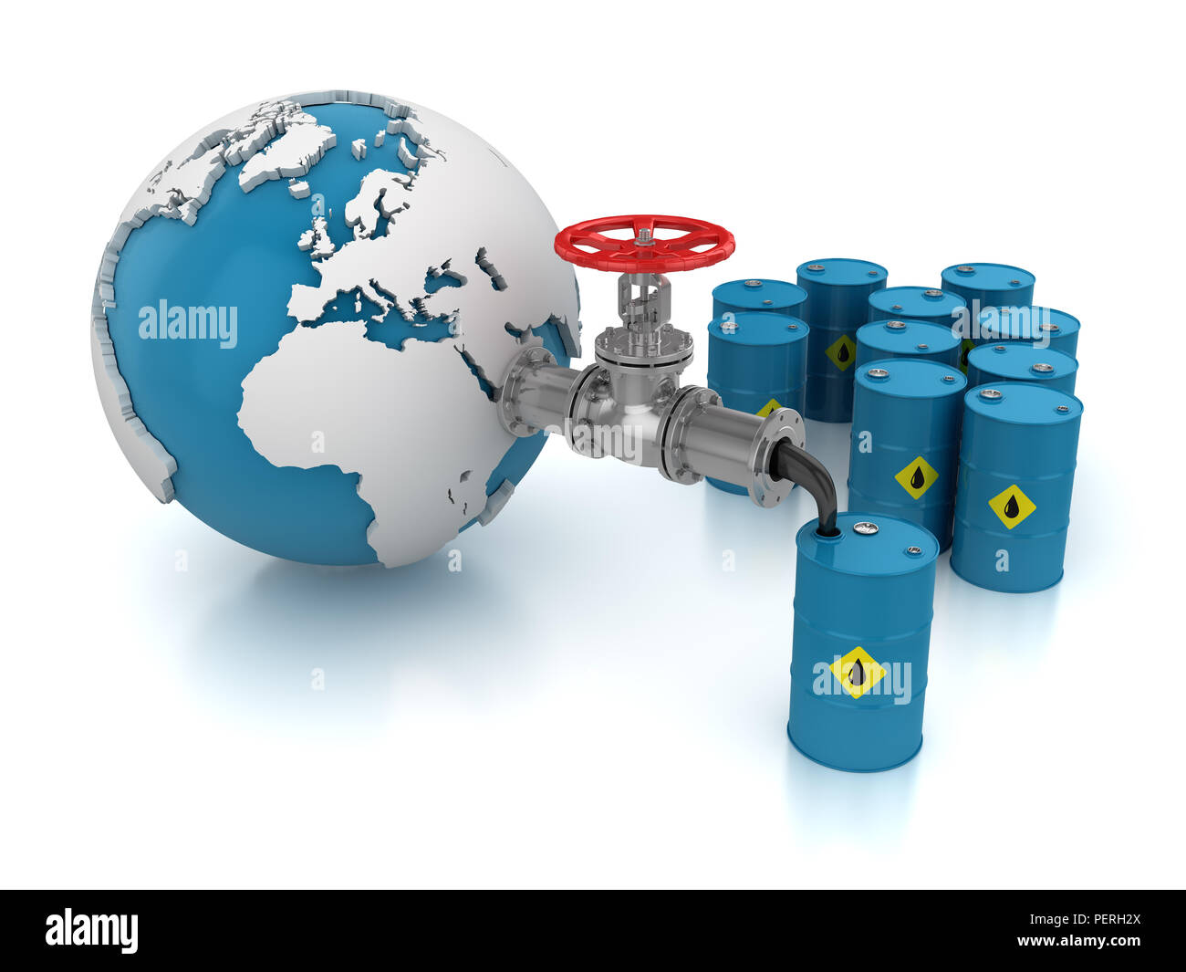 Oil Valve with World Map , This is a 3d rendered computer generated ...