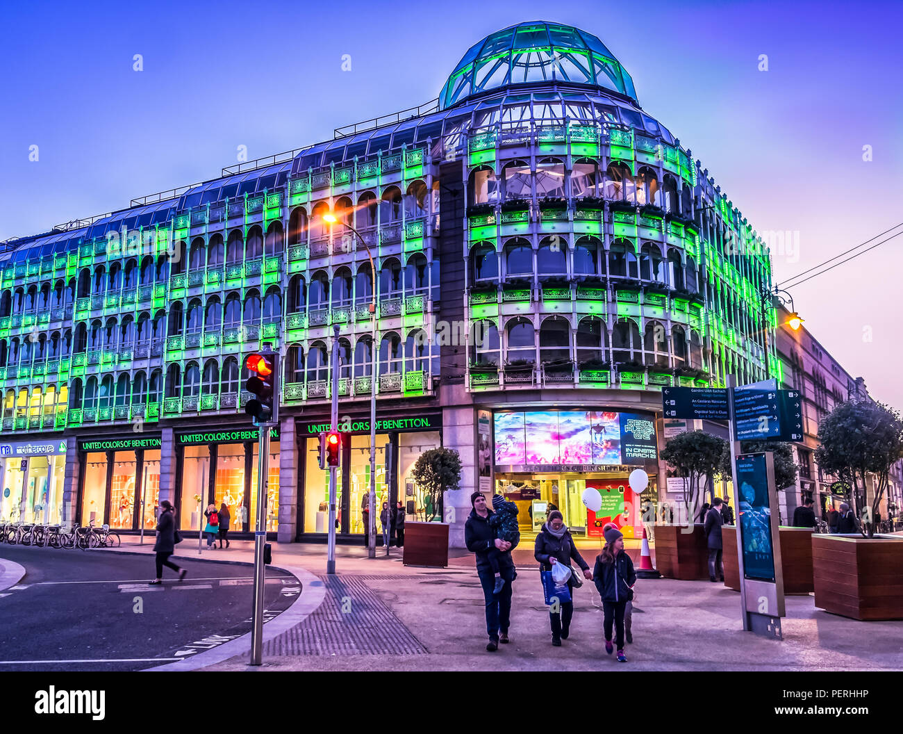 Dublin, Ireland, March 2018, outside the Stephen Green Shopping Centre ...