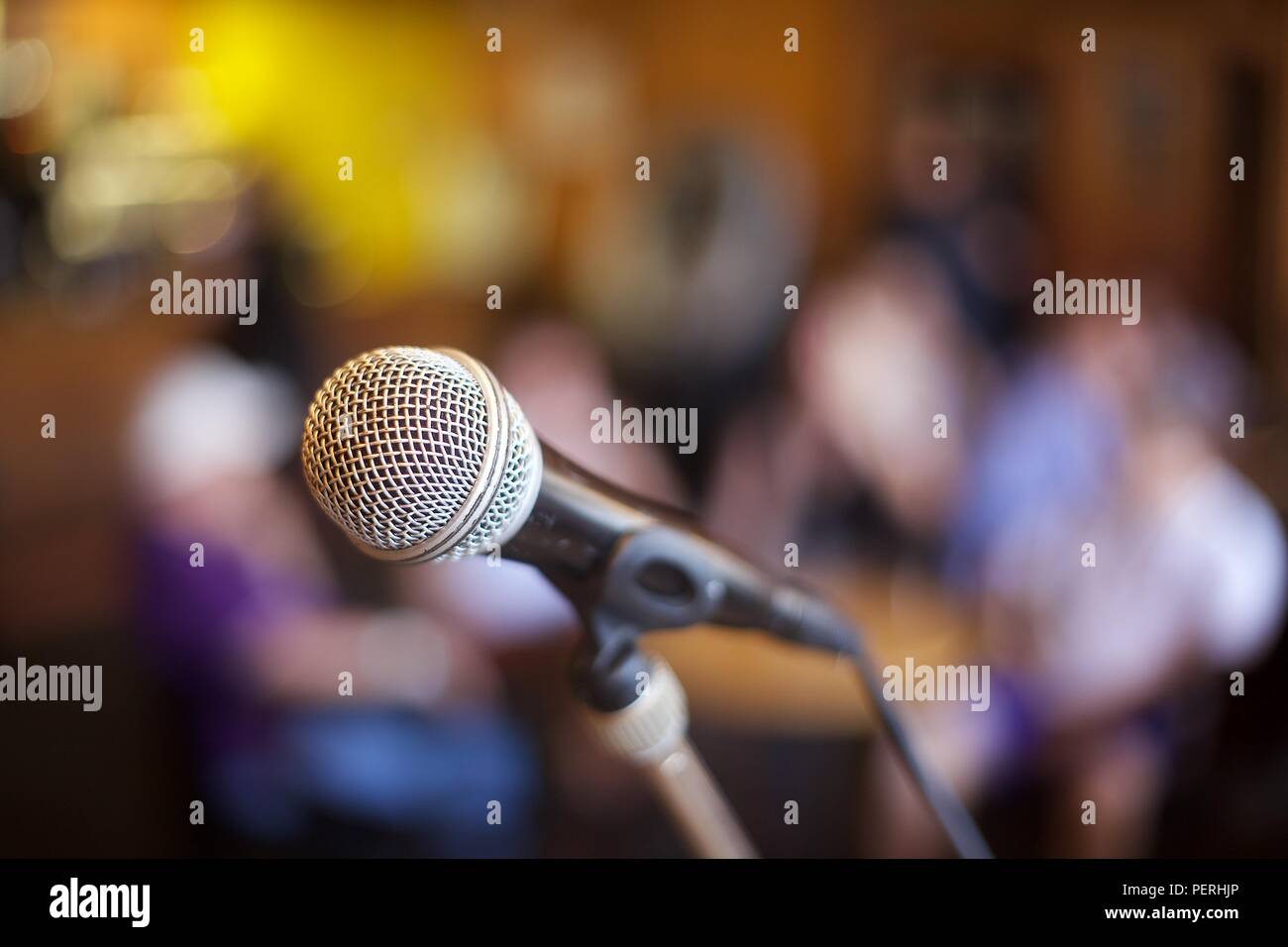 Public speaking microphone hi-res stock photography and images - Alamy